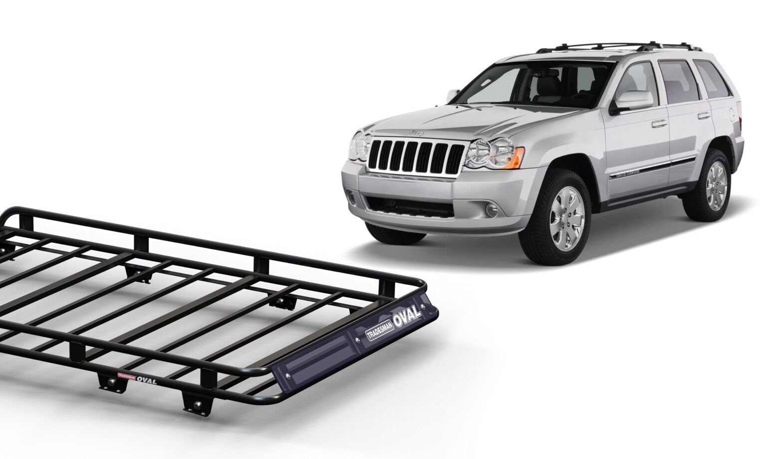 Jeep Grand Cherokee WH/WK 2005 - 2010 Wagon Oval Steel Roof Rack ...